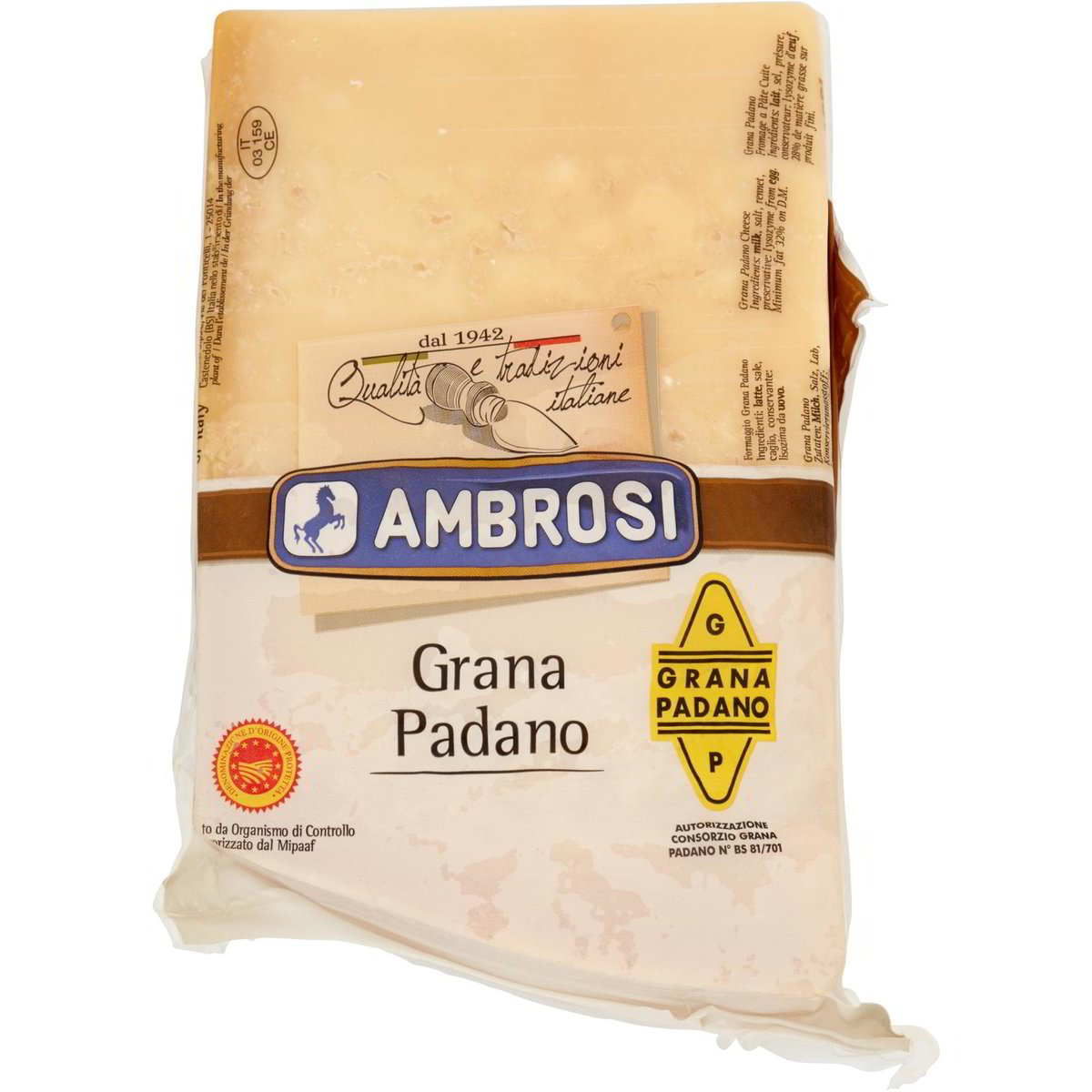 Grana padano DOP 15 mesi AMBROSI 900 GR - Coop Shop