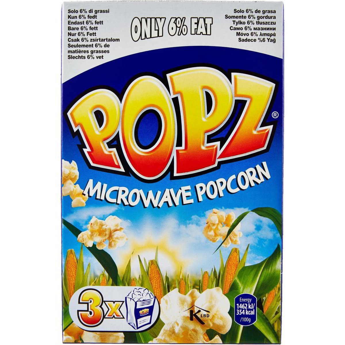 Pop corn only 6% fat per microonde popz POPZ 3 X 85 G - Coop Shop