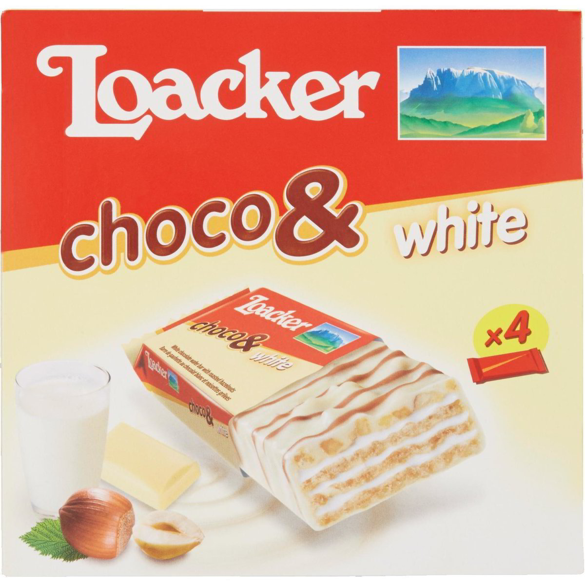 Wafer snack choco & white LOACKER 4 X 26 G - Coop Shop