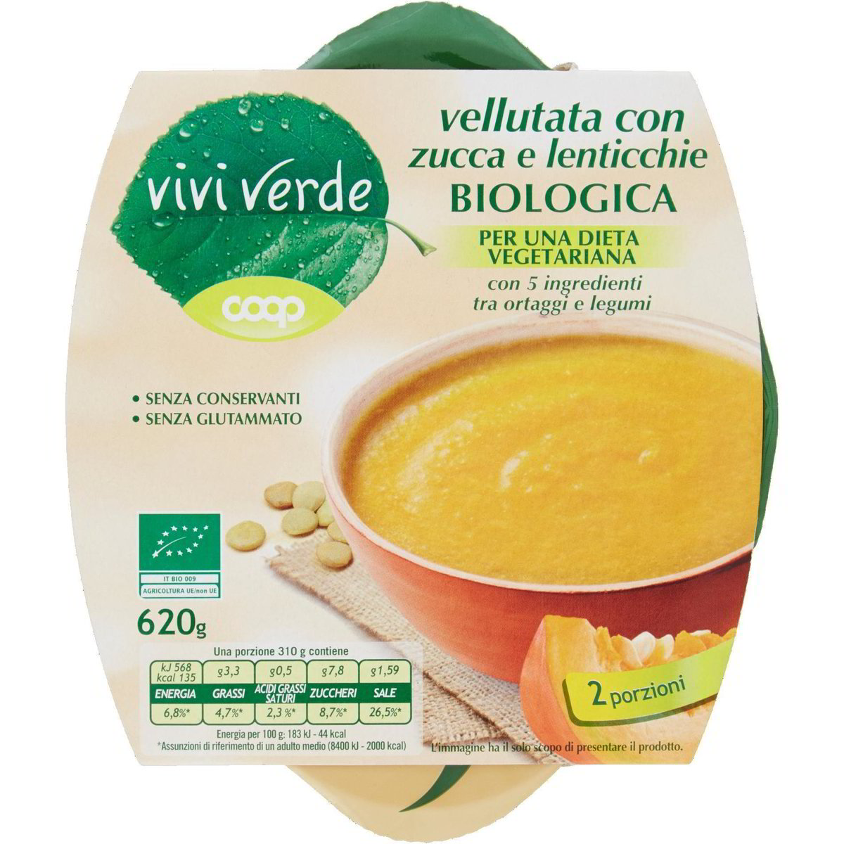 Vellutata con zucca e lenticchie COOP - VIVI VERDE 620 G - Coop Shop