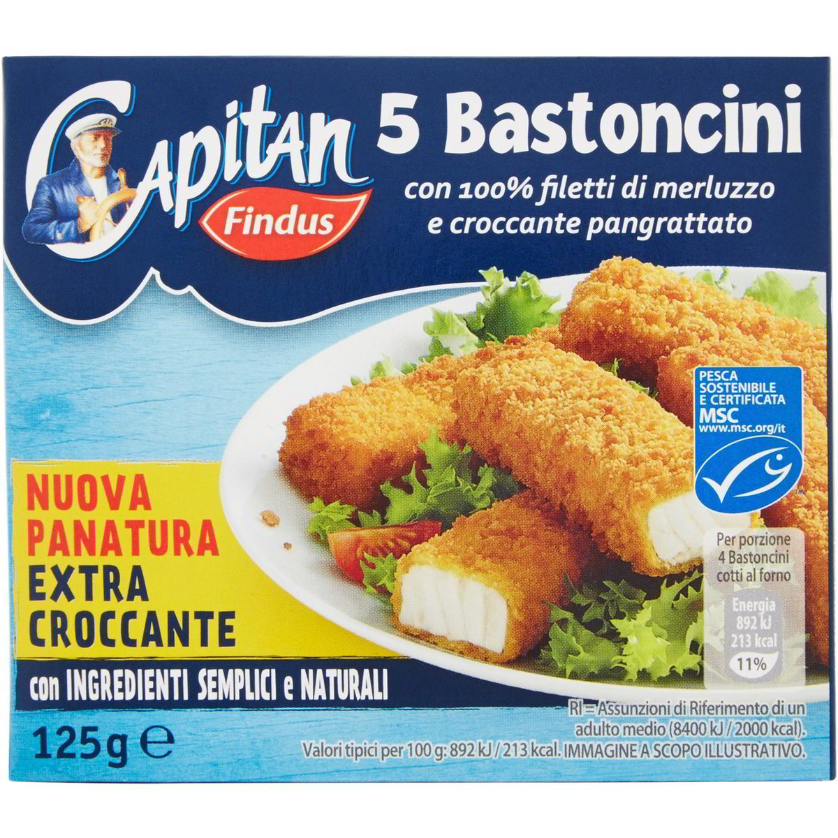 Merluzzo 5 bastoncini CAPITAN FINDUS 125 G - Coop Shop