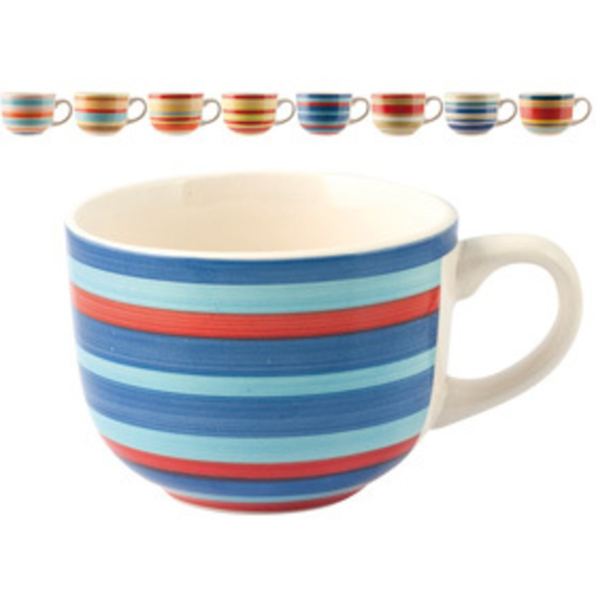 Tazza grande jumbo in ceramica decorazioni a righe PENGO 1 PZ - Coop Shop