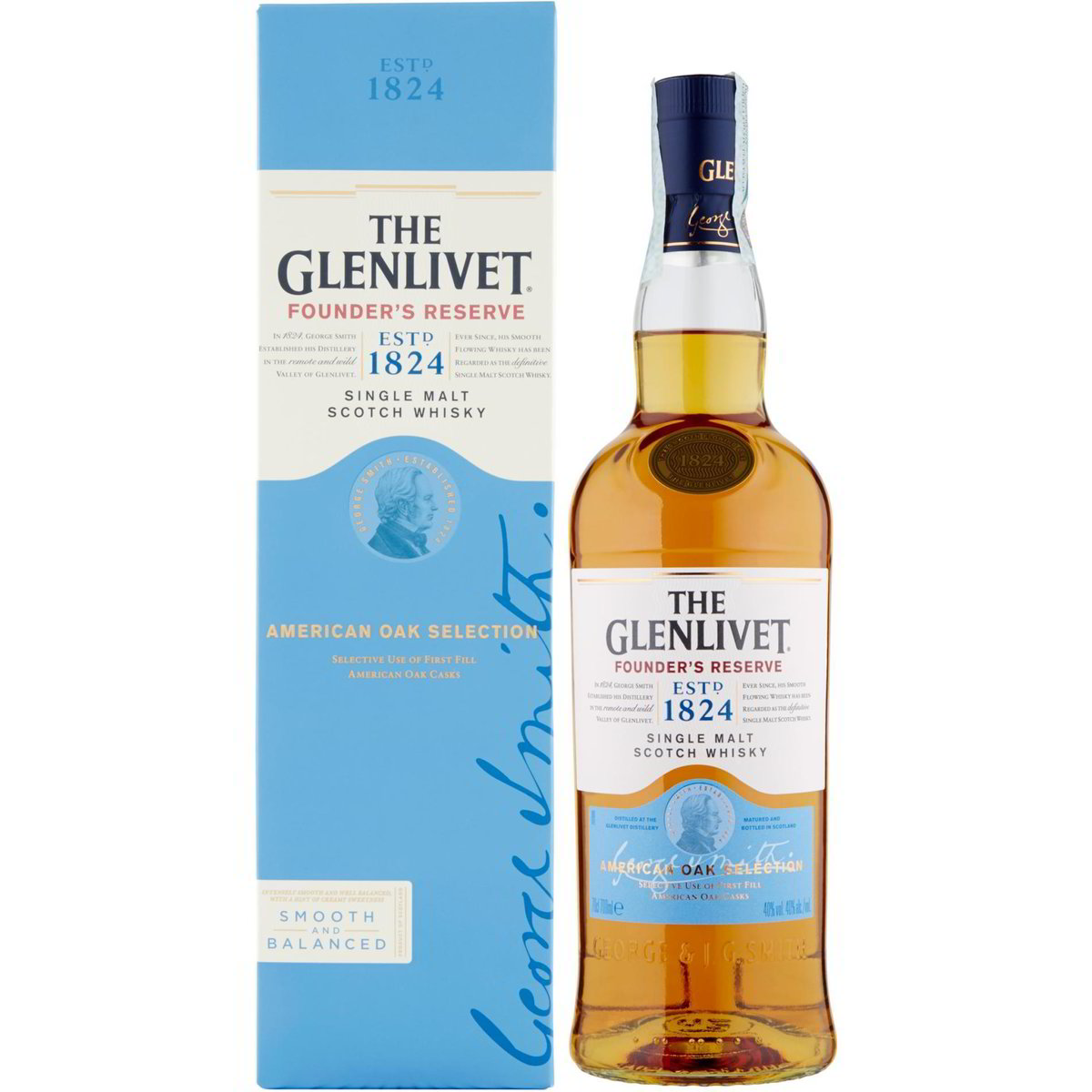 Whisky scotch founder's reserve single malt THE GLENLIVET 700 ML - Coop ...