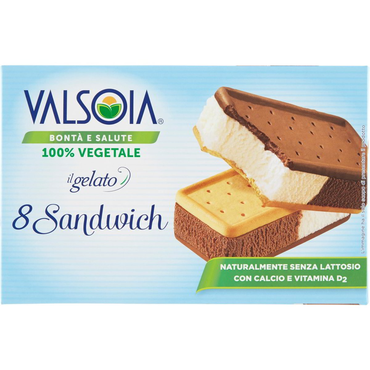 Gelato sandwich valsoia bontà e salute VALSOIA 8 X 40 G - Coop Shop
