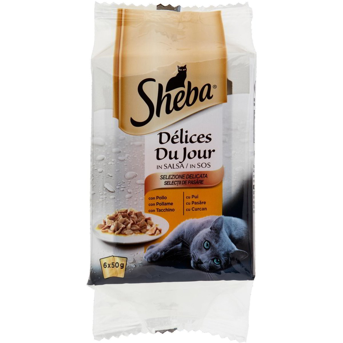 Alimento gatti du jour in salsa selezione delicata SHEBA 6 X 50 G - Coop Shop