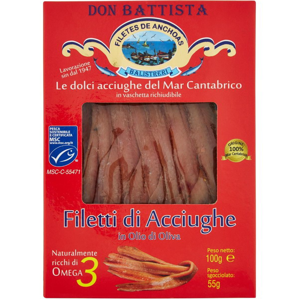 Acciughe filetti in olio di oliva BALISTRERI DON BATTISTA 100 G - Coop Shop
