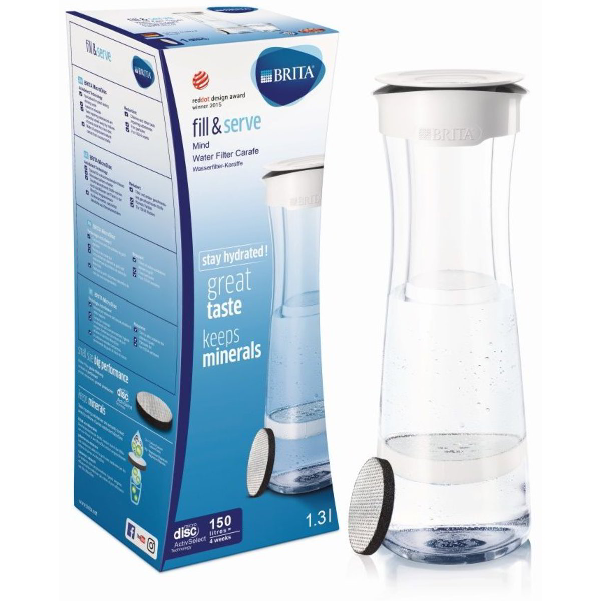 Caraffa filtrante 1.3l + 1 micro disc BRITA 1 PZ - Coop Shop