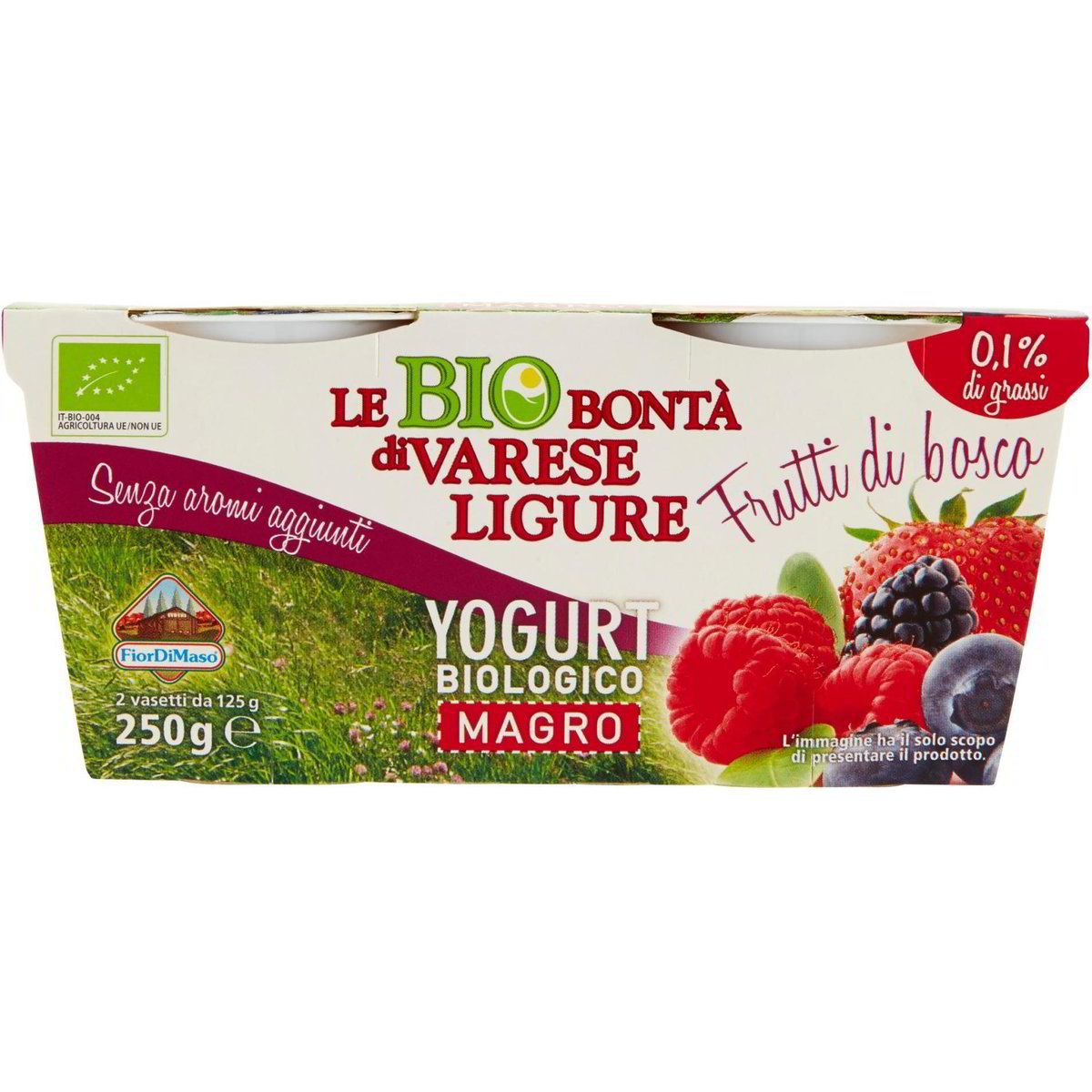 Yogurt magro ai frutti di bosco LE BIO BONTÀ DI VARESE LIGURE 2 X 125 G ...