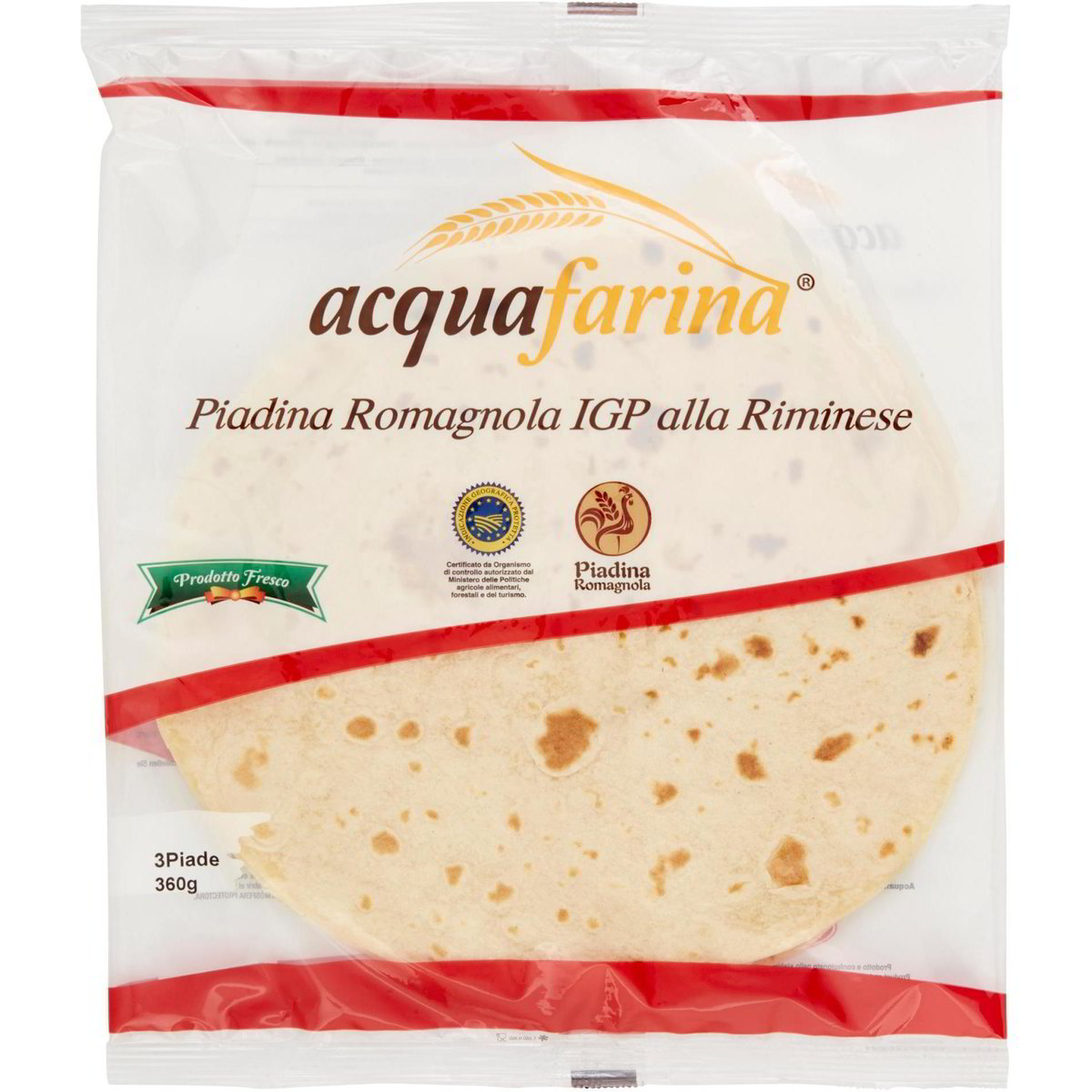 Piadina romagnola igp alla riminese ACQUAFARINA 360 G - Coop Shop