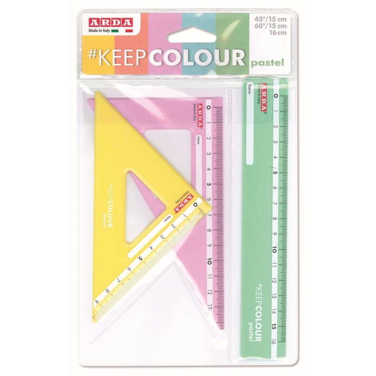 Righello e squadra x3 ARDA 1 PZ - Coop Shop