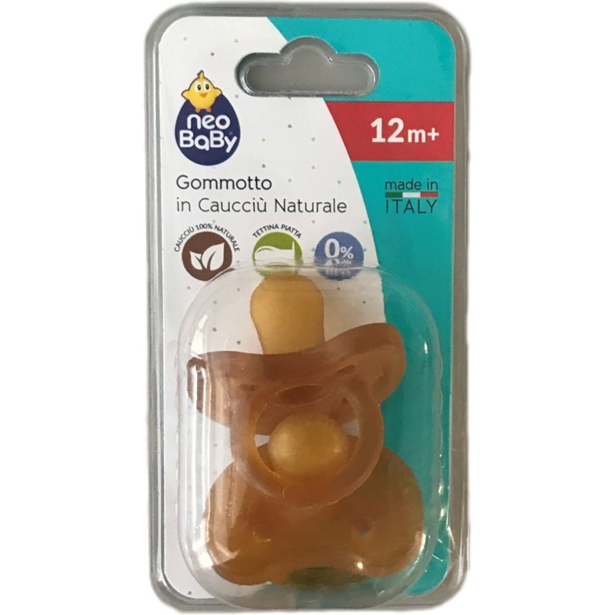 Ciuccio gommotto in caucciù naturale maxi 12+ NEO BABY 1 PZ - Coop Shop