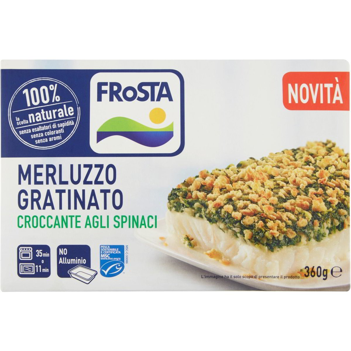 Merluzzo gratinato croccante agli spinaci FROSTA 360 G - Coop Shop