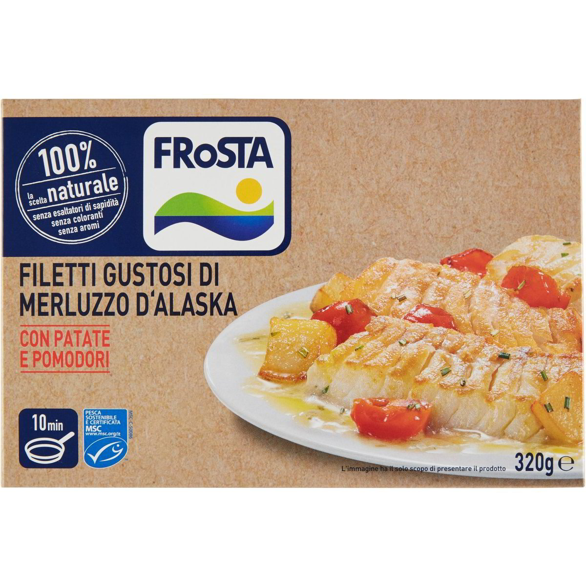 Merluzzo filetti gustosi con patate pomodori FROSTA 320 G - Coop Shop