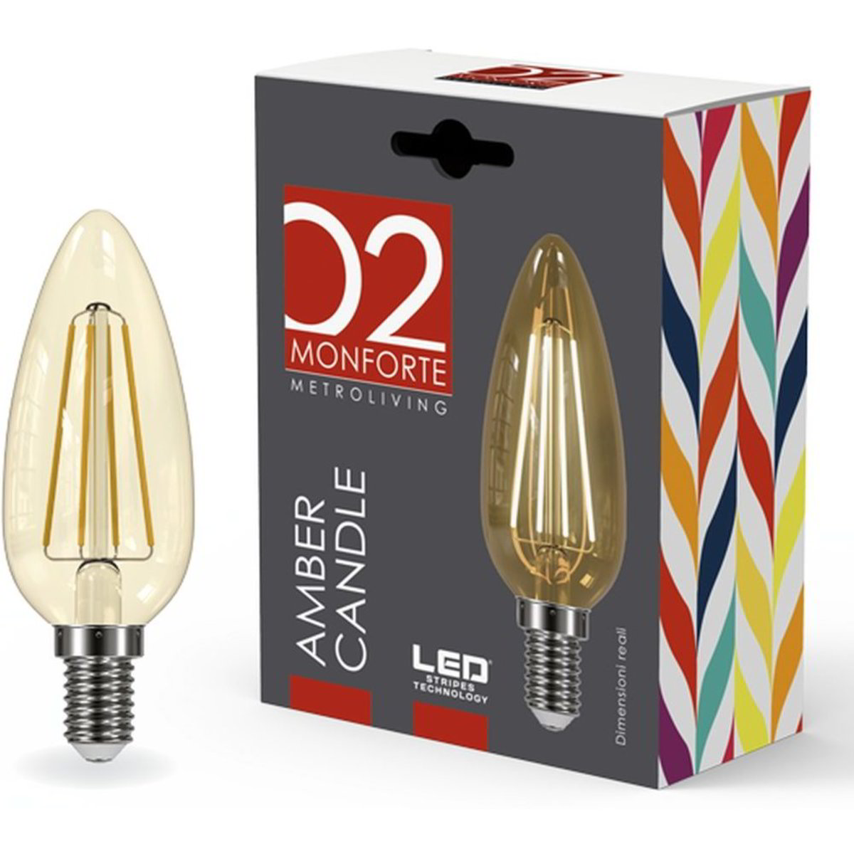 Lampade led strip amber candle e14 2200k 4w 250A++ 02MONFORTE 1 PZ - Coop Shop