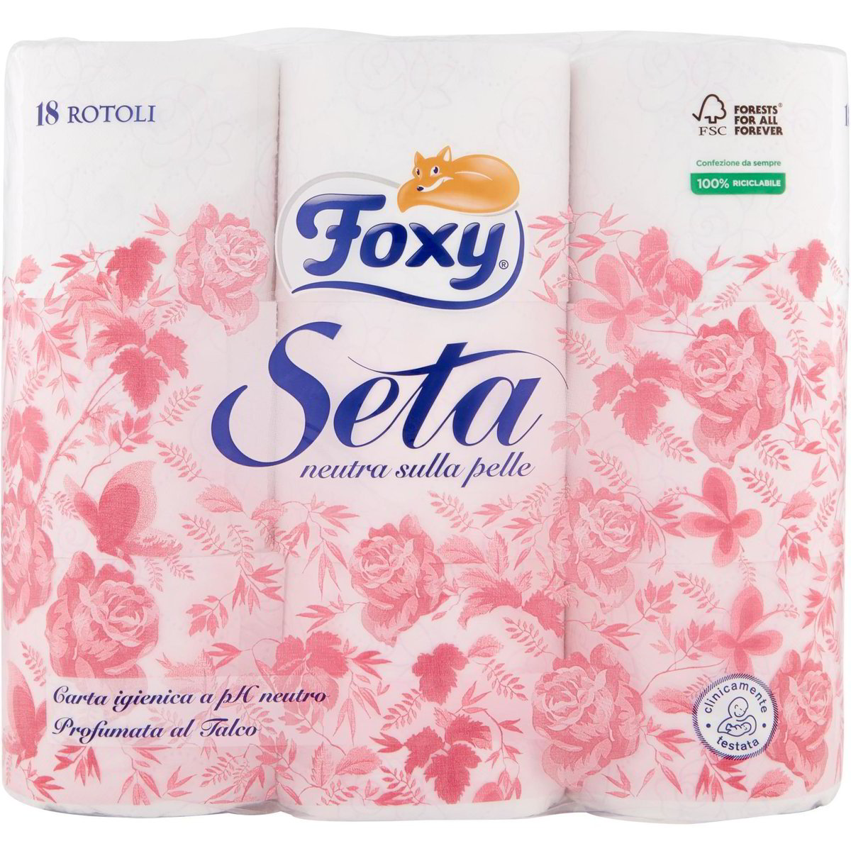 Carta igienica seta 2 veli rotoli x18 FOXY 1 PZ - Coop Shop