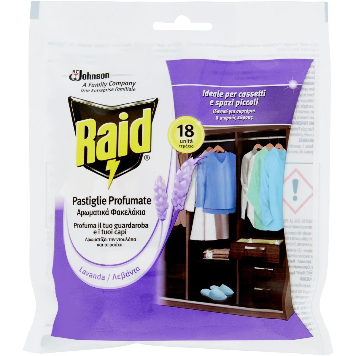 Antitarme pastiglie profumate alla lavanda RAID 18 X 1,5 G - Coop Shop