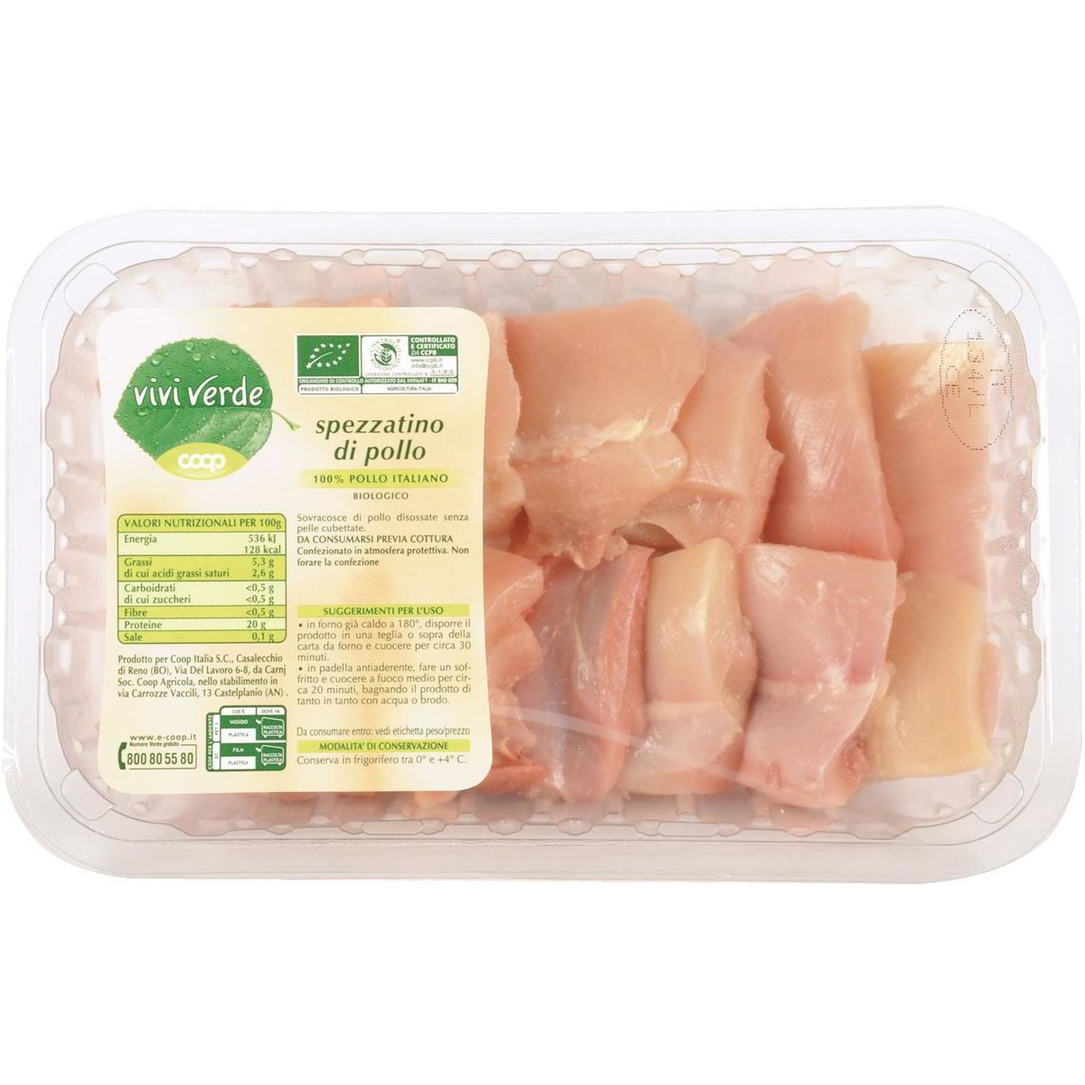 Pollo spezzatino COOP - VIVI VERDE 300 GR - Coop Shop