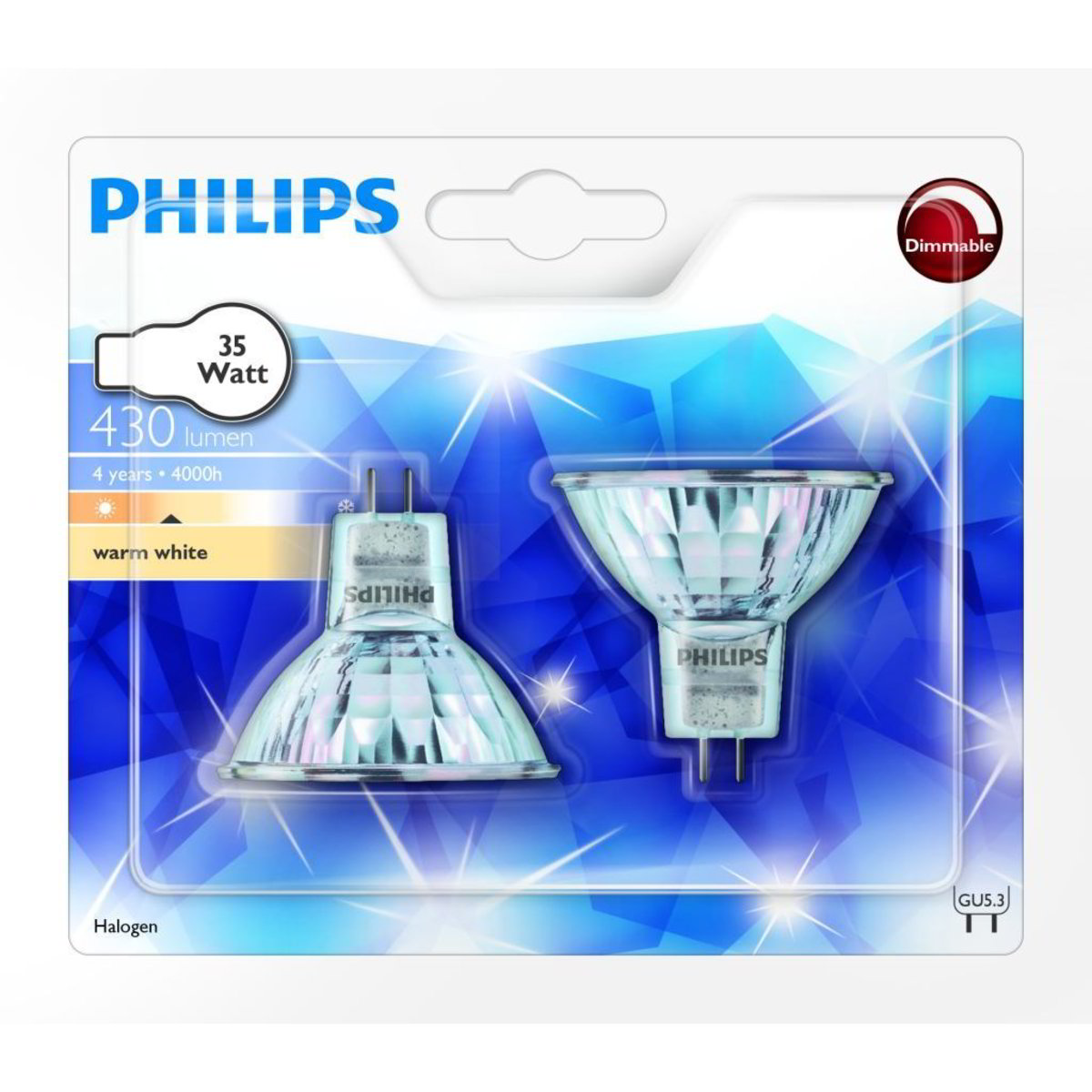 Lampade alogene dicroica gu5.3 35w dim 430lm b x2 PHILIPS 1 PZ - Coop Shop