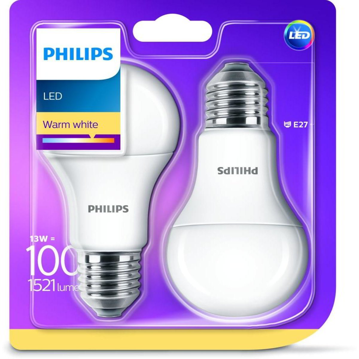 Lampada neon goccia 100w a60 e27 230v fr nd A+ x2 PHILIPS 1 PZ - Coop Shop