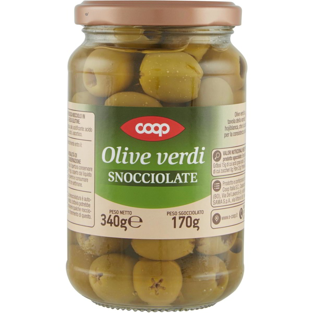 Olive verdi denocciolate in salamoia COOP 340 G - Coop Shop