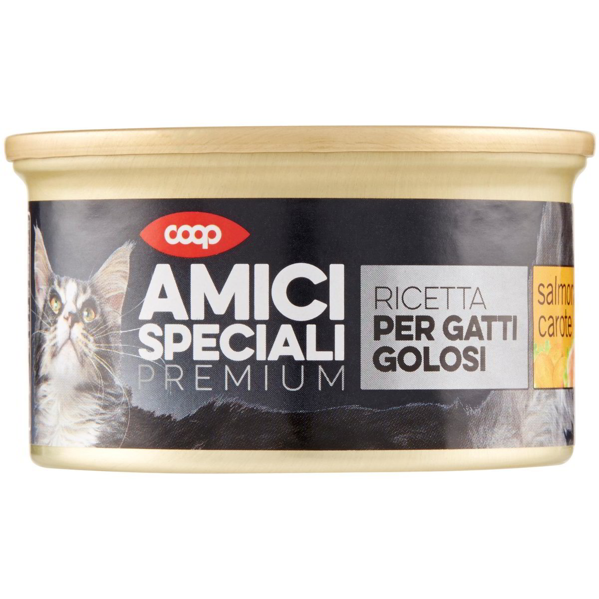 Alimento per gatti sfilaccetti di salmone e carote COOP - AMICI SPECIALI 85 G - Coop Shop