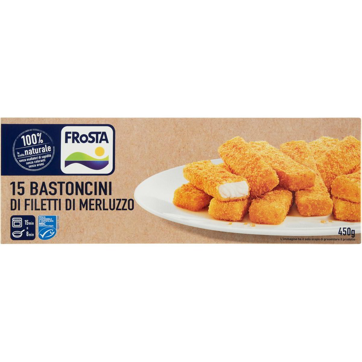 Merluzzo filetti 15 bastoncini FROSTA 450 G - Coop Shop