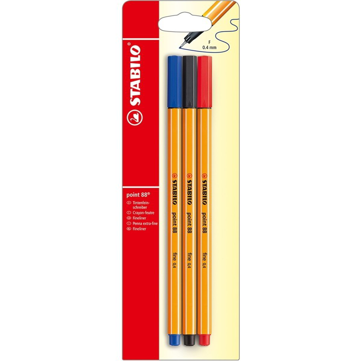 Pennarelli point 88 nero/blu/rosso x3 TRATTO PEN 1 PZ - Coop Shop