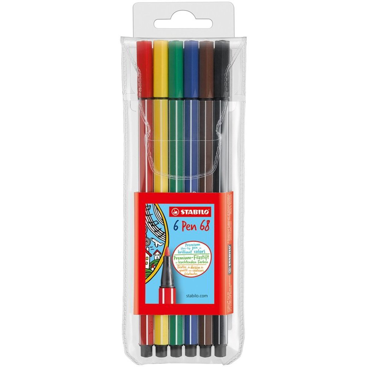 Pennarelli colorati pen68 x6 STABILO 1 PZ - Coop Shop