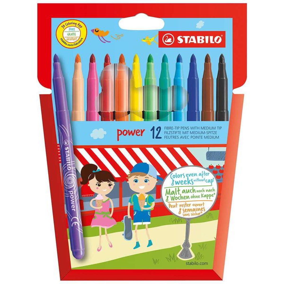 Pennarelli colorati power x12 STABILO 1 PZ - Coop Shop