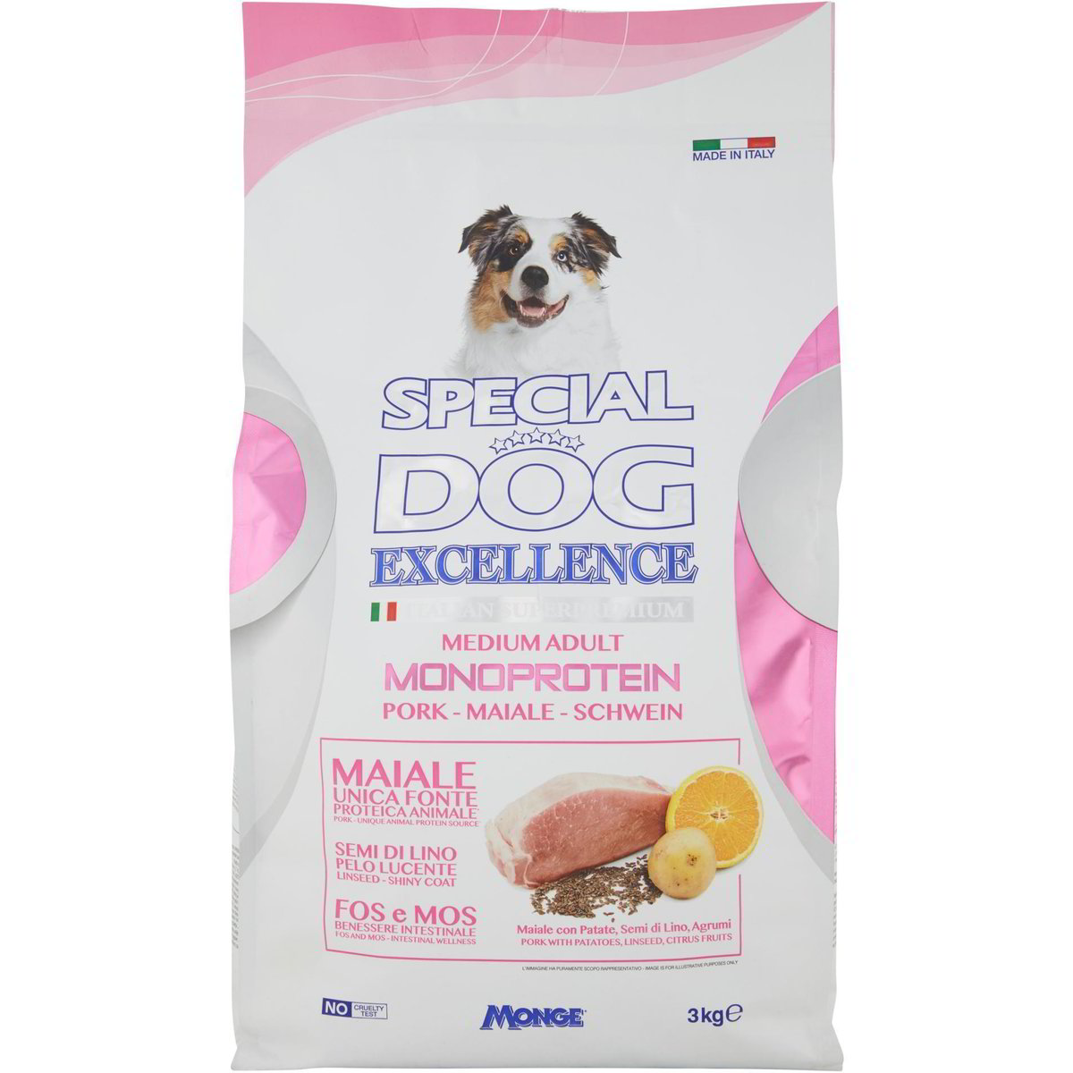 Crocchette per cani excellence adult maiale/patate SPECIAL DOG 3000 G - Coop Shop