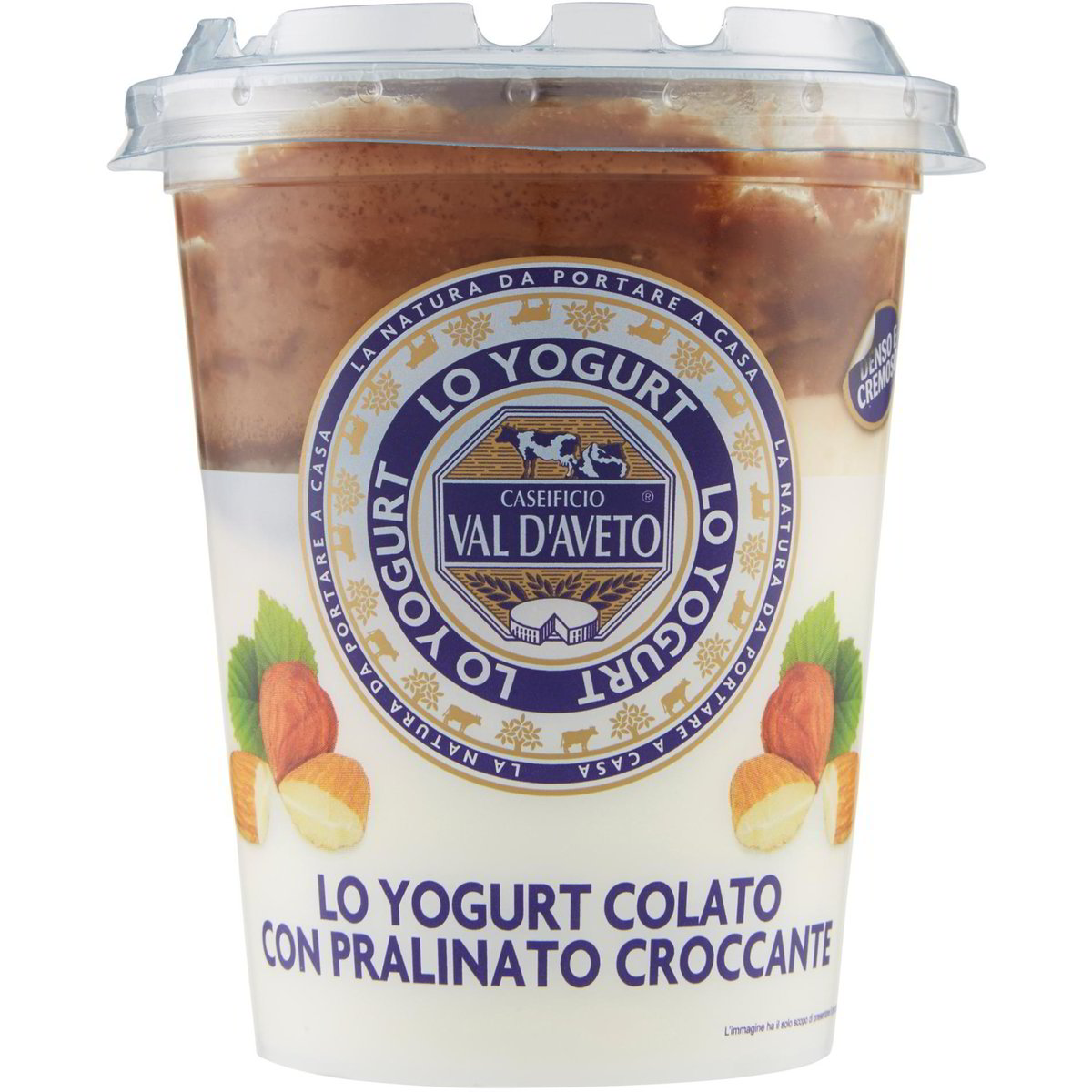 Yogurt intero colato con pralinato croccante CASEIFICIO VAL D'AVETO 180 ...