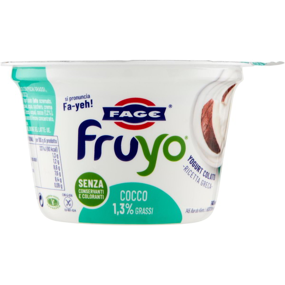 Yogurt greco total 1,3% grassi con pezzi di cocco FAGE 170 G - Coop Shop