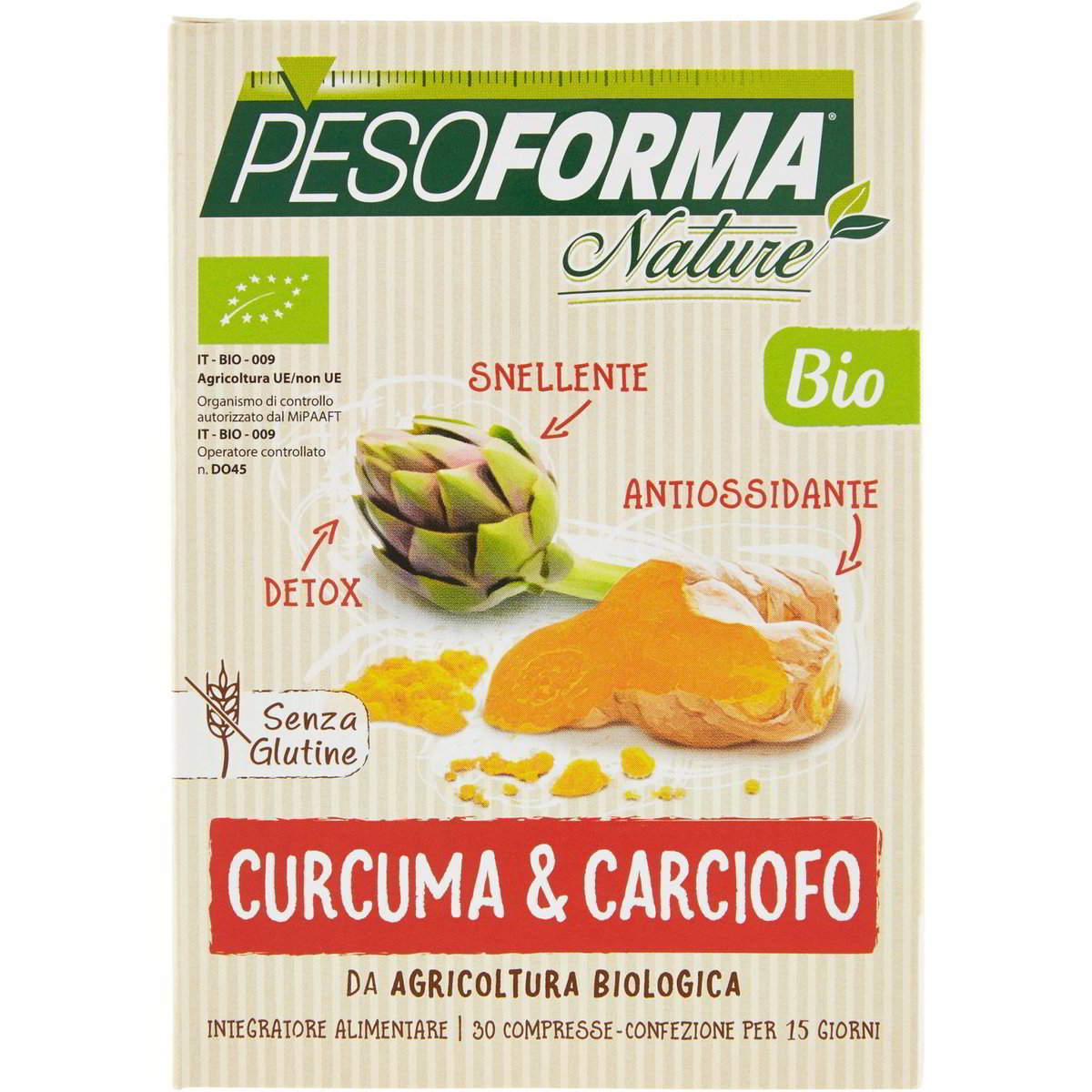 Integratore dimagrante curcuma e carciofo PESOFORMA 30 X 0,5 G - Coop Shop