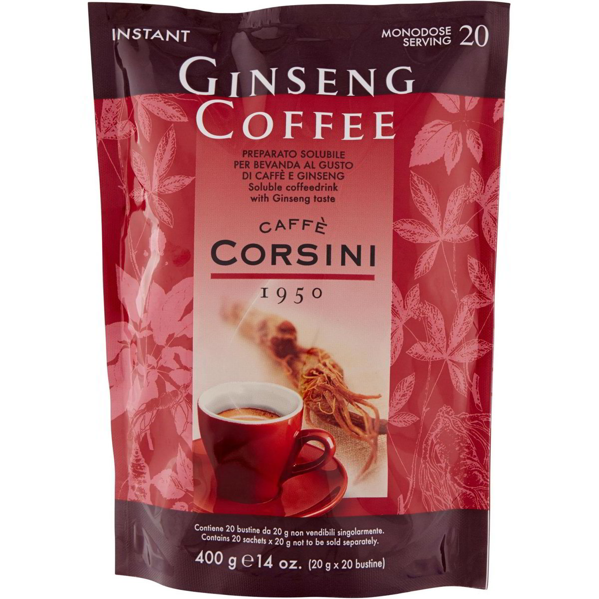 Caffè solubile al ginseng CAFFE' CORSINI 20 X 20 G - Coop Shop