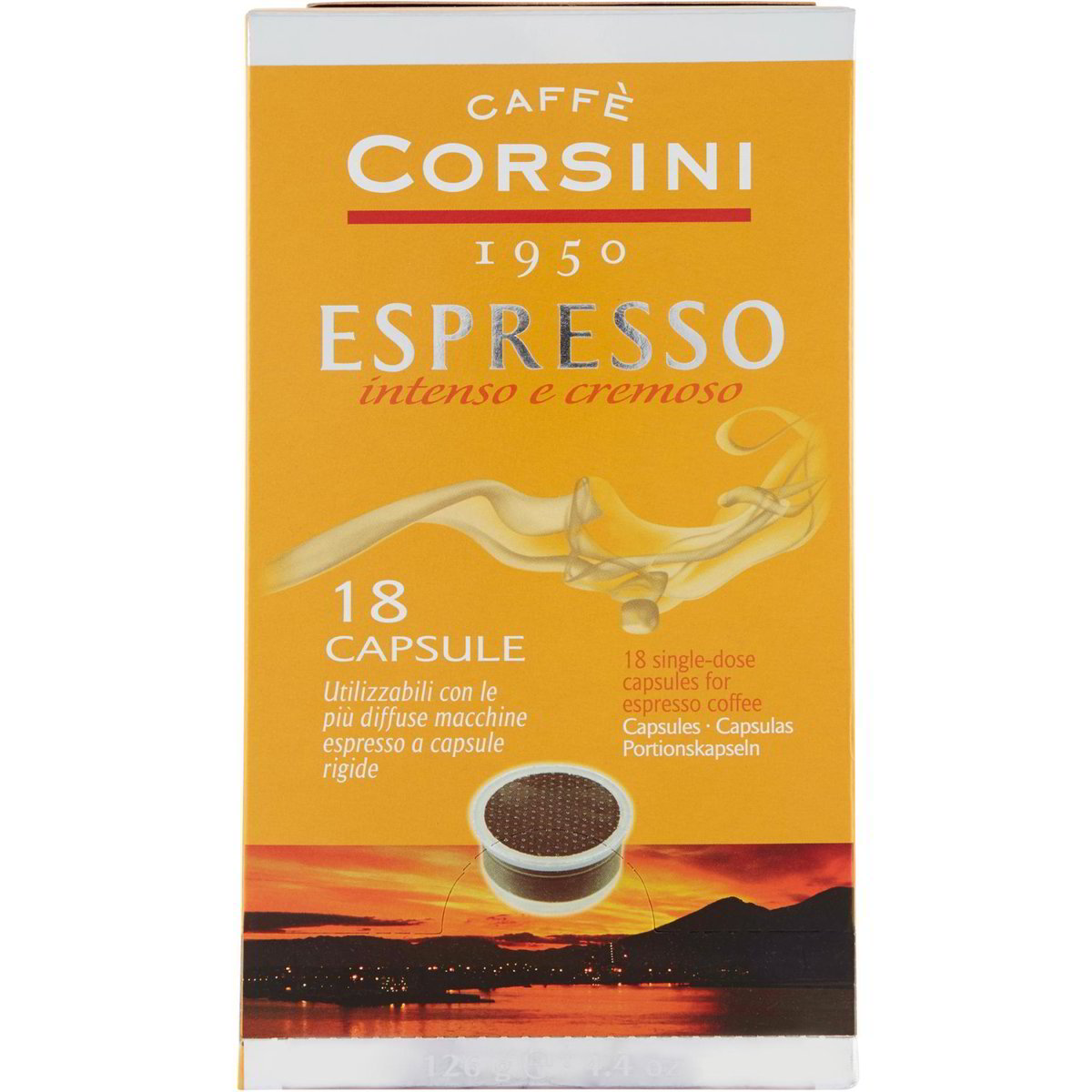 Capsule caffè espresso intenso x18 CORSINI - ESPRESSO RIGIDE 126 G ...