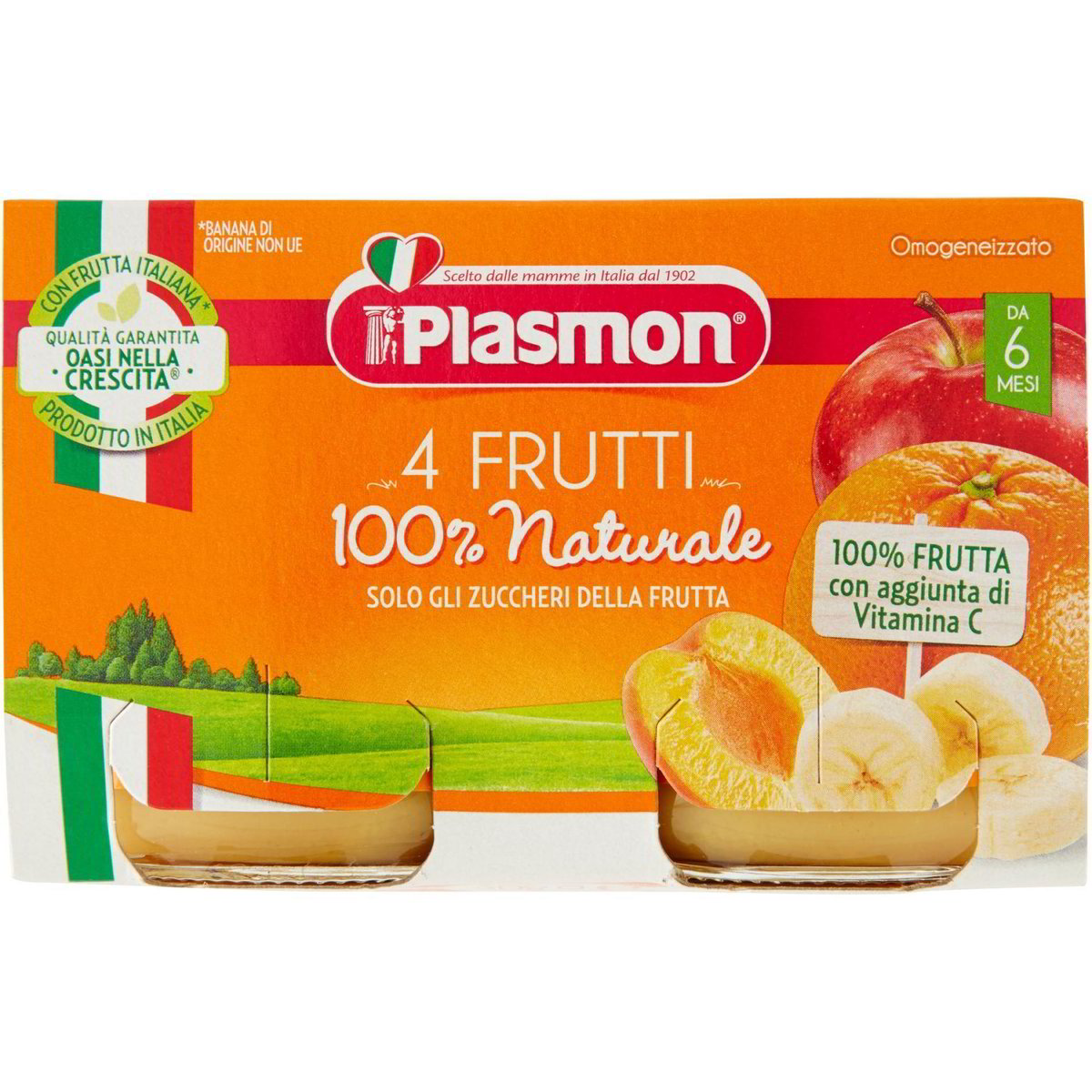 Omogeneizzato 4 frutti PLASMON 2 X 104 G - Coop Shop