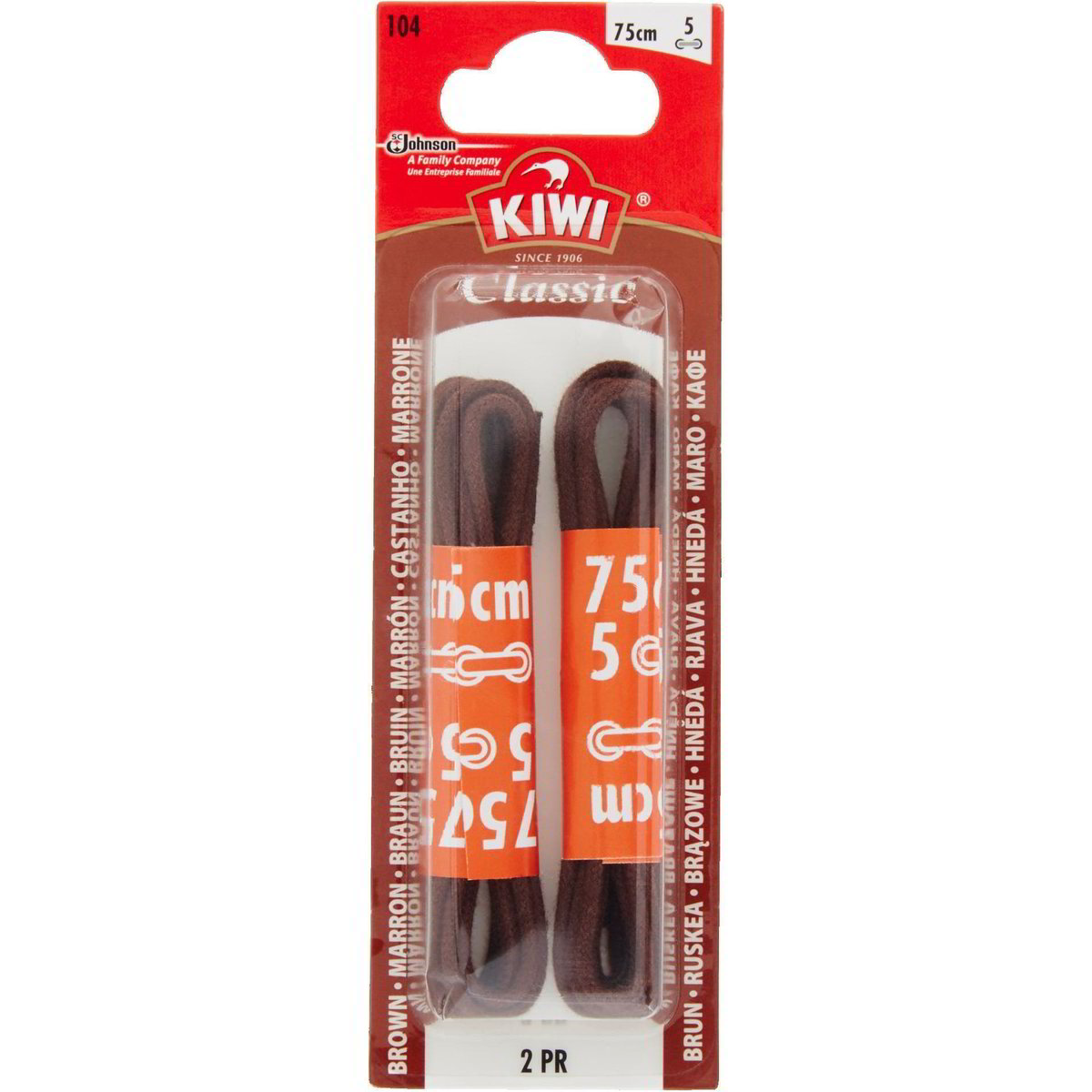 Stringhe tonde 75 cm marrone x2 KIWI 1 PZ - Coop Shop