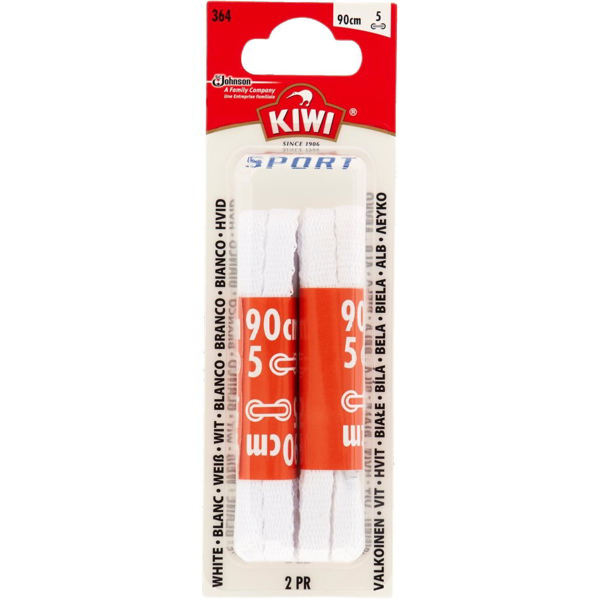 Stringhe sport piatte 90 cm bianco x2 KIWI 1 PZ - Coop Shop