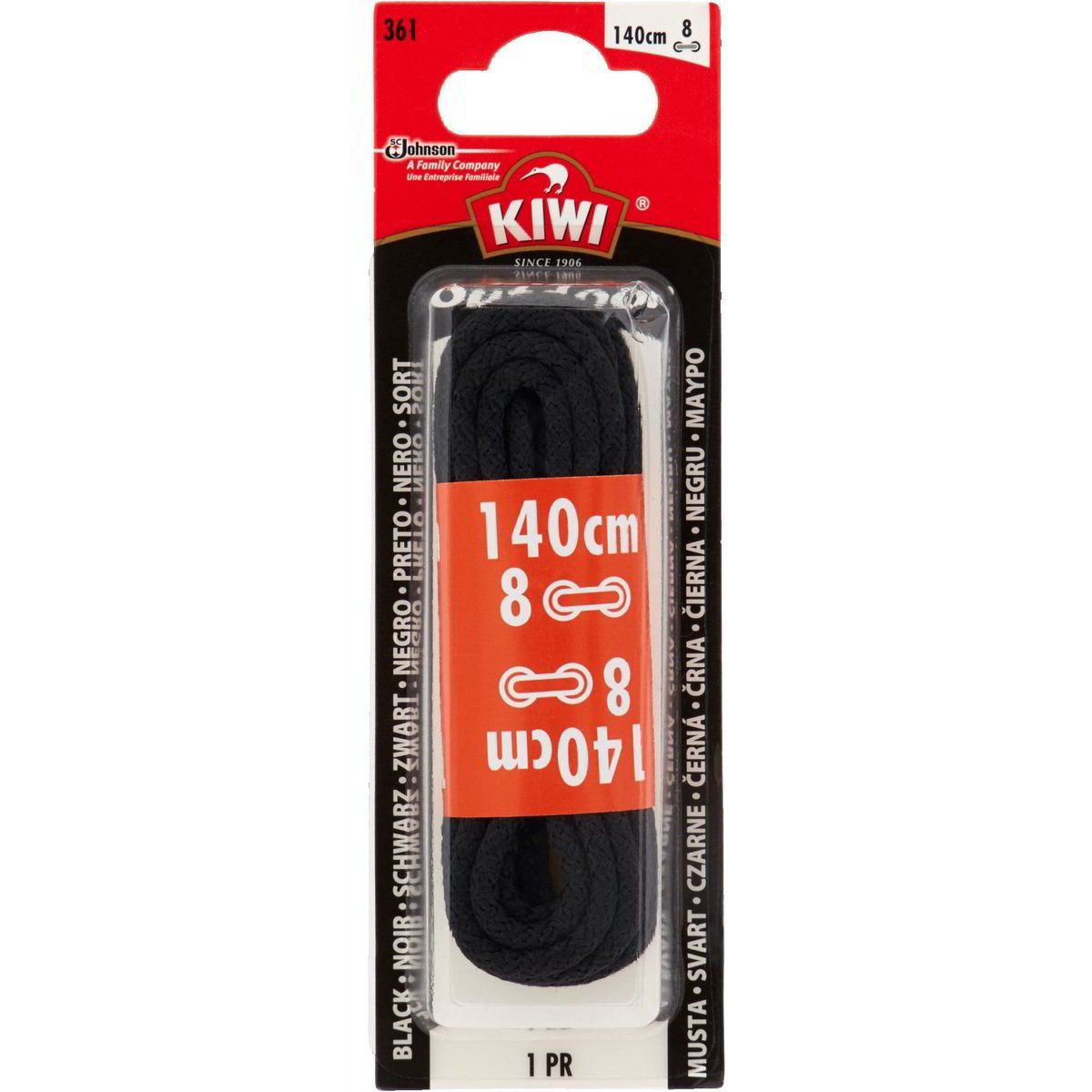 Stringhe outdoor corda 140 cm nero KIWI 1 PZ - Coop Shop