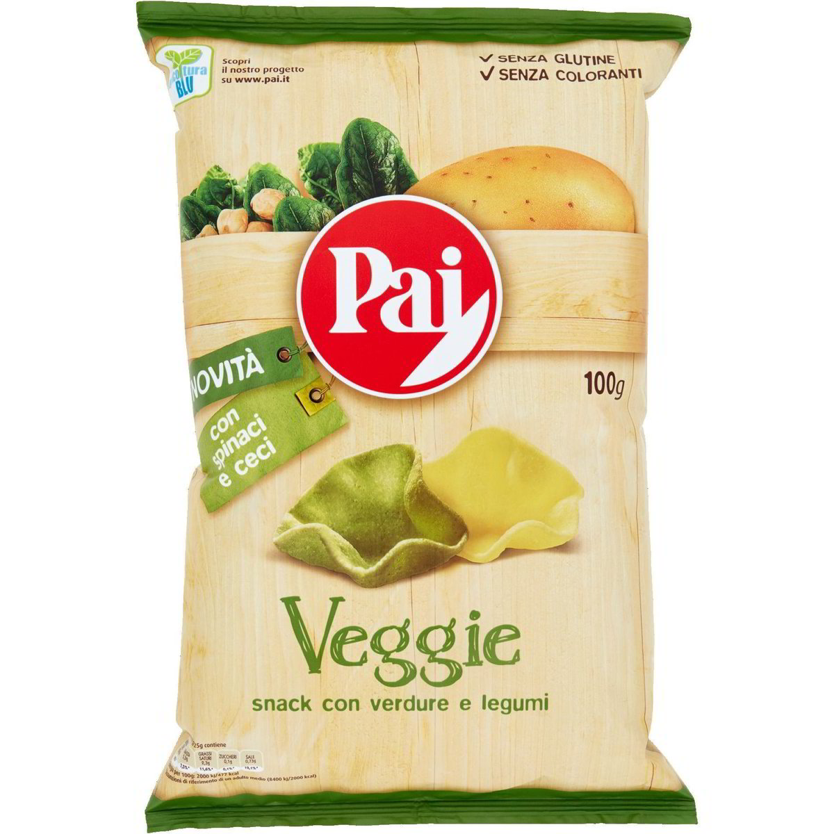 Patatine veggie spinaci e ceci PAI 100 G - Coop Shop