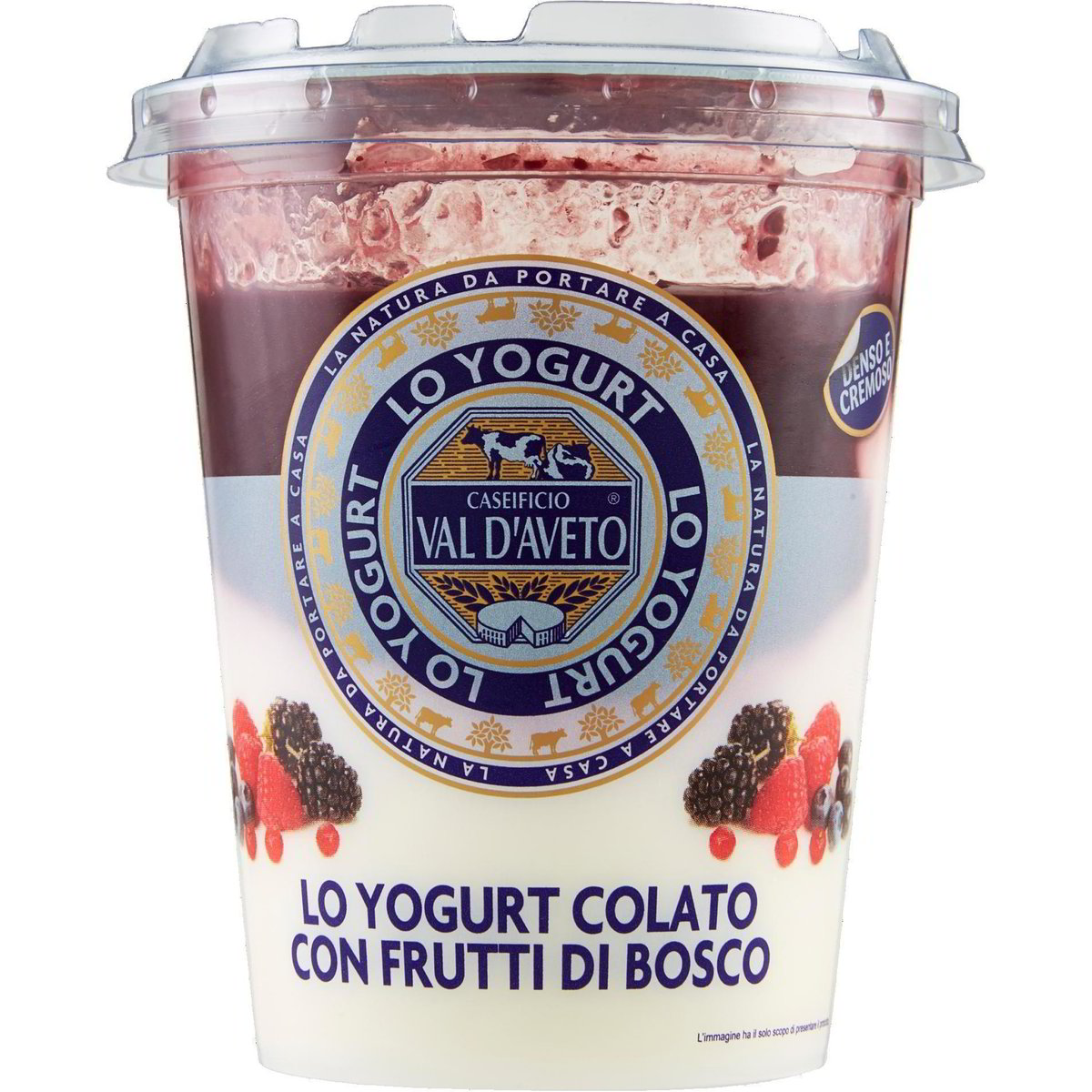 Yogurt greco colato con frutti di bosco CASEIFICIO VAL D'AVETO 180 G ...