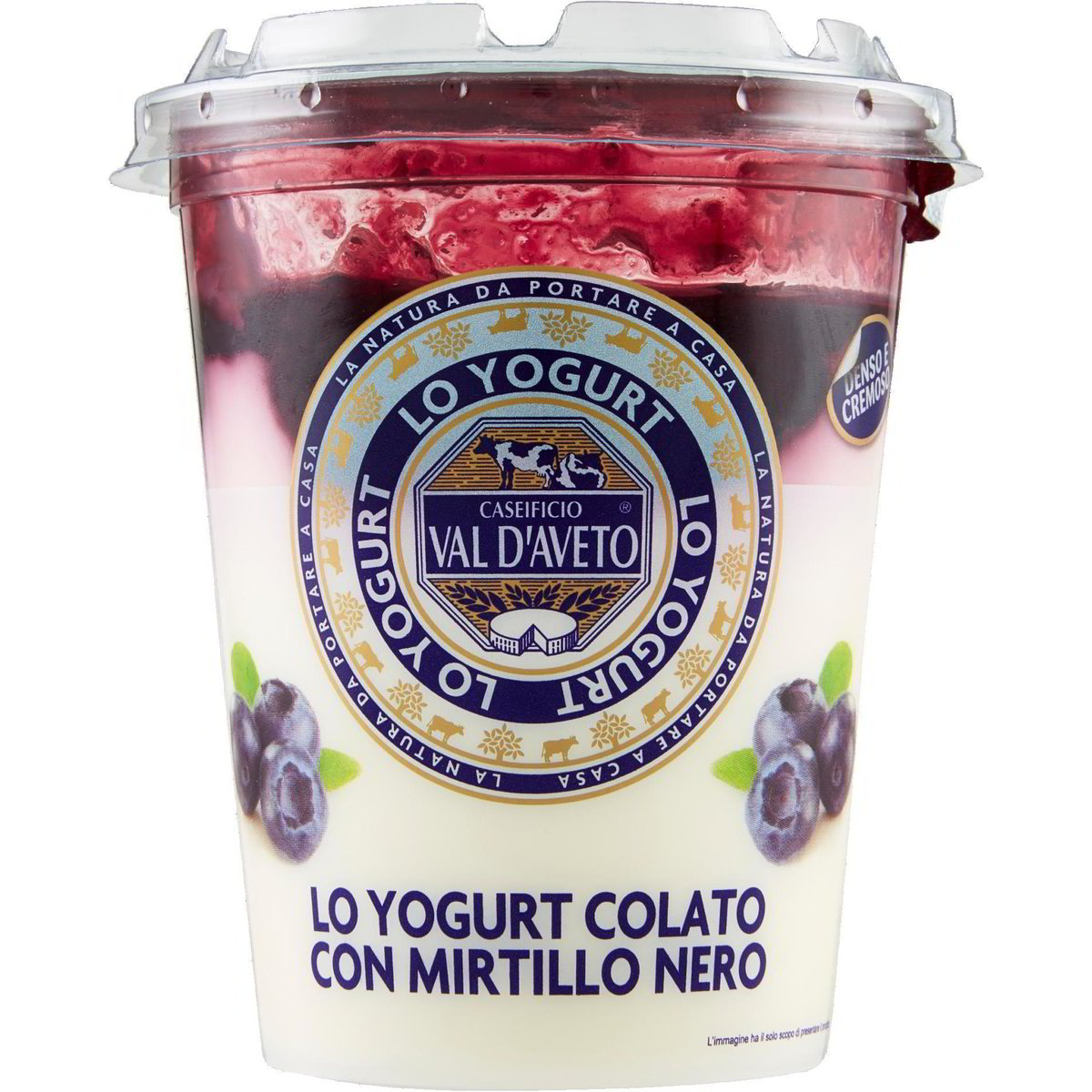 Yogurt greco colato con mirtillo nero CASEIFICIO VAL D'AVETO 180 G ...