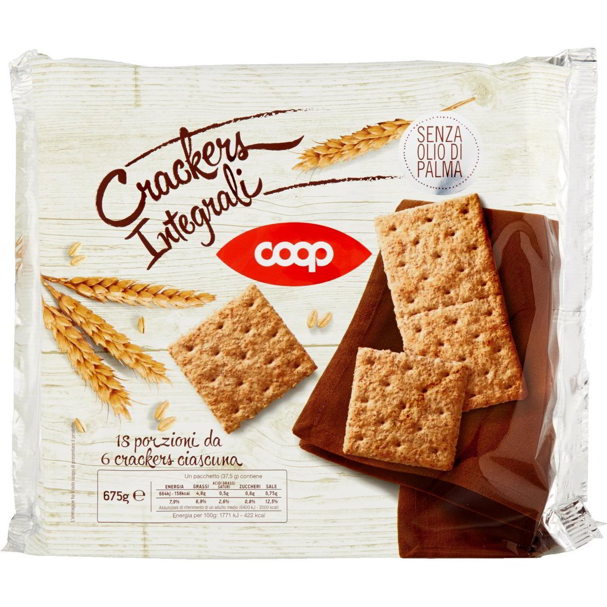 Crackers integrali COOP 18 X 37,5 G - Coop Shop