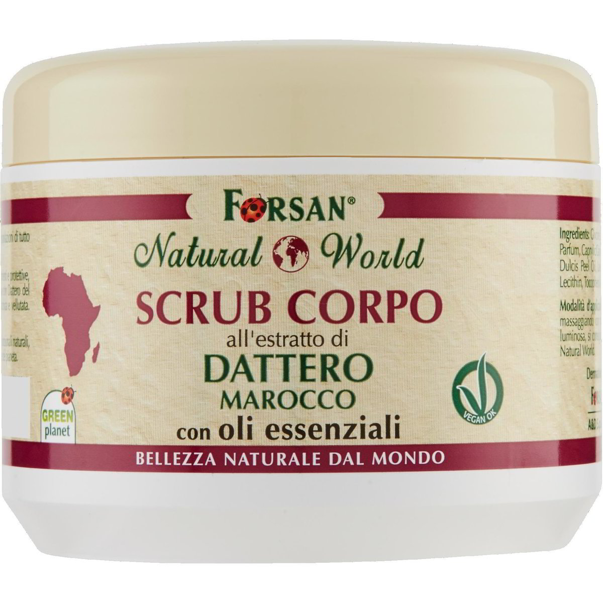 Scrub corpo all'estratto di dattero marocco FORSAN NATURAL WORLD 400 ML ...