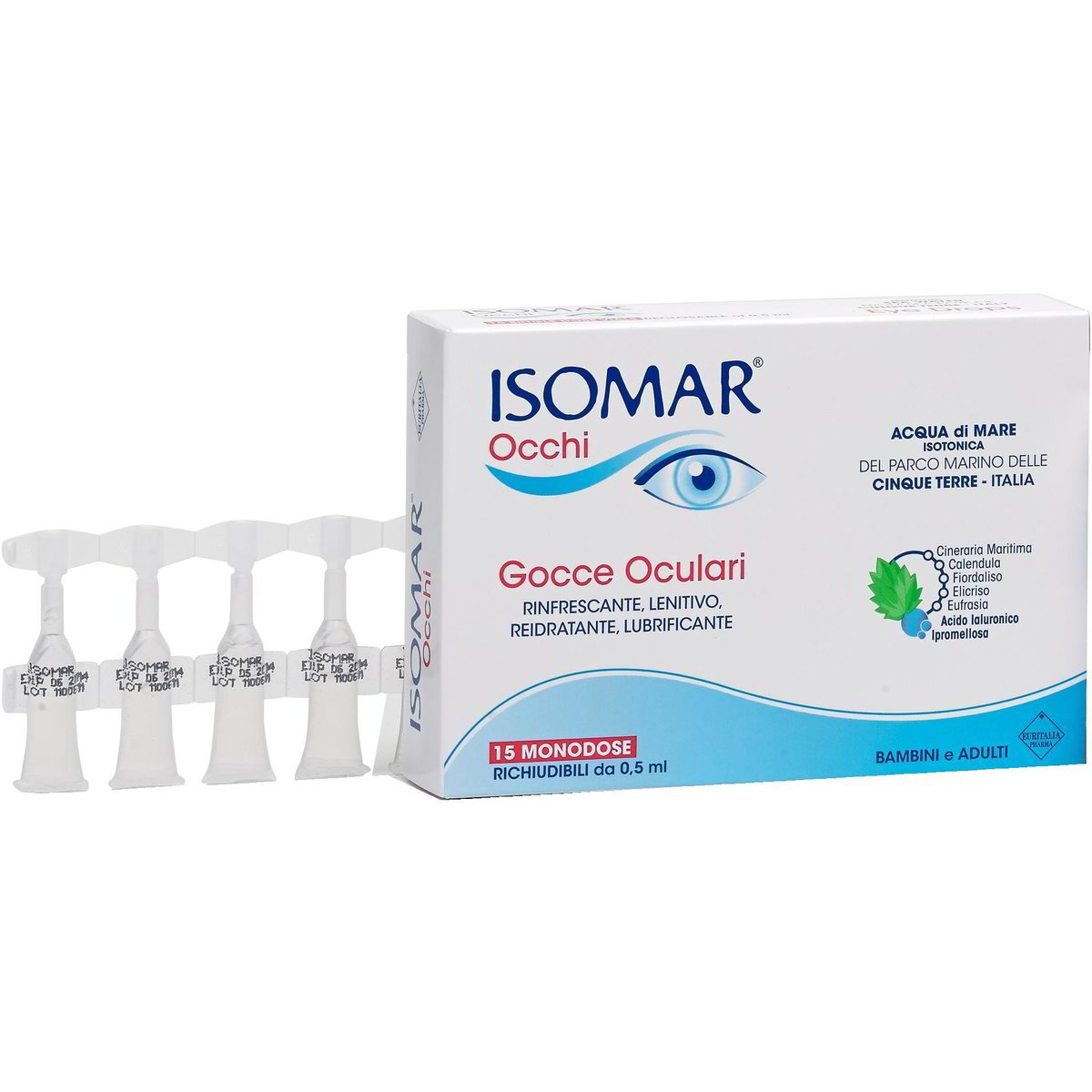 Gocce oculari monodose per lenire fattori esterni ISOMAR 15 X 0,5 ML ...