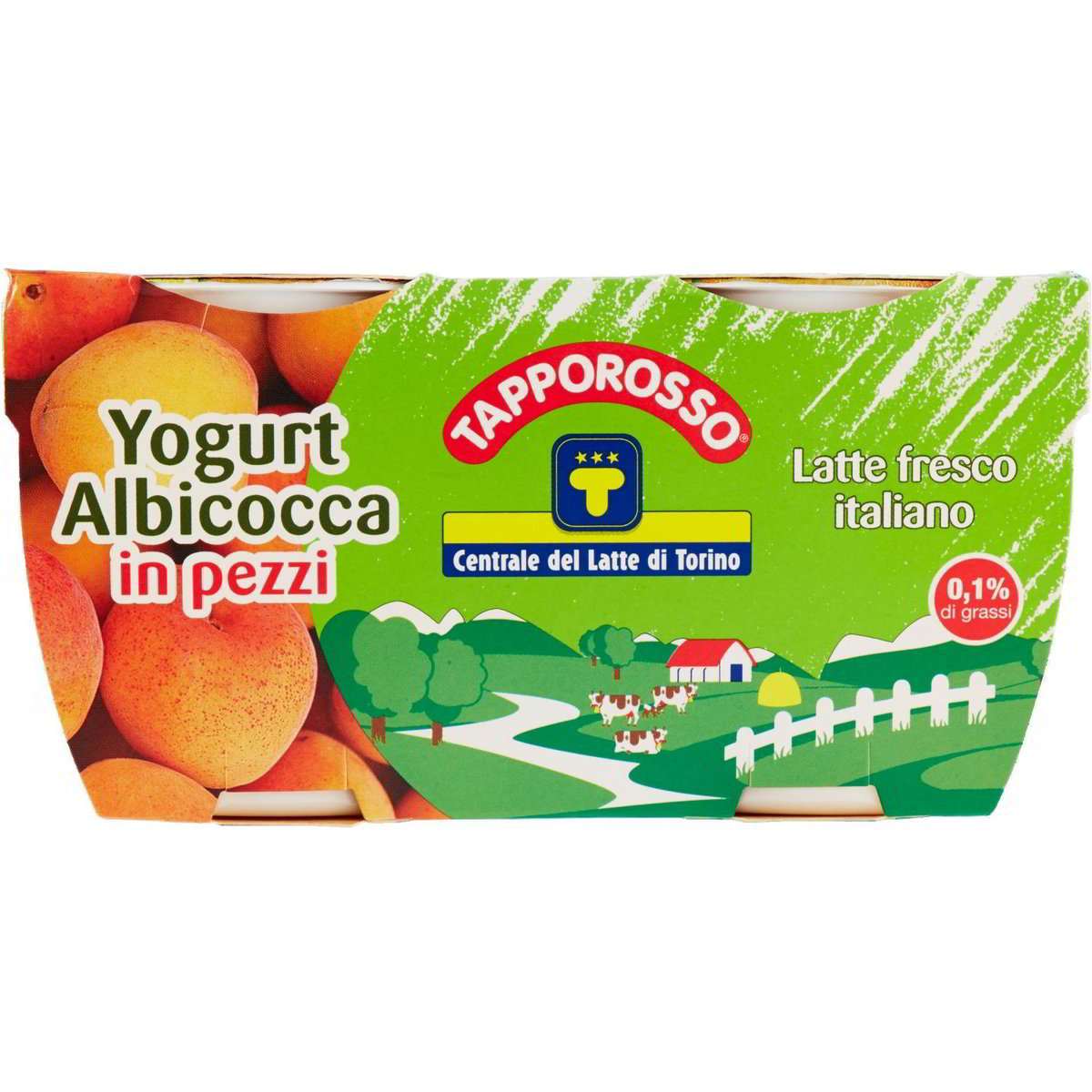 Yogurt magro con albicocca in pezzi CENTRALE DEL LATTE DI TORINO 2 X ...
