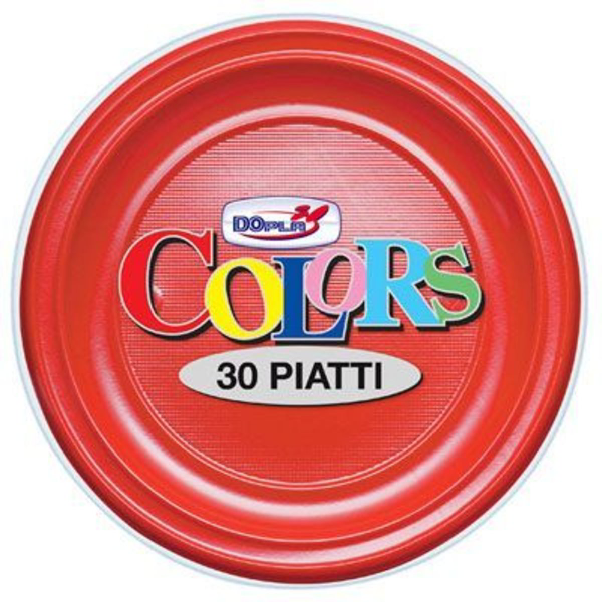Piatti piani rossi in plastica cm22 x30 DOPLA 1 PZ - Coop Shop