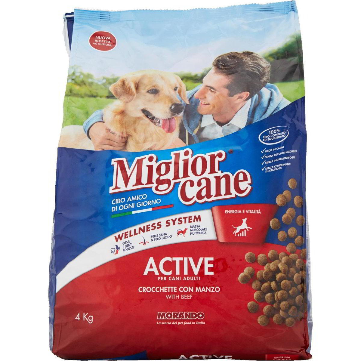 Crocchette per cani con manzo active MIGLIORCANE 4000 G - Coop Shop
