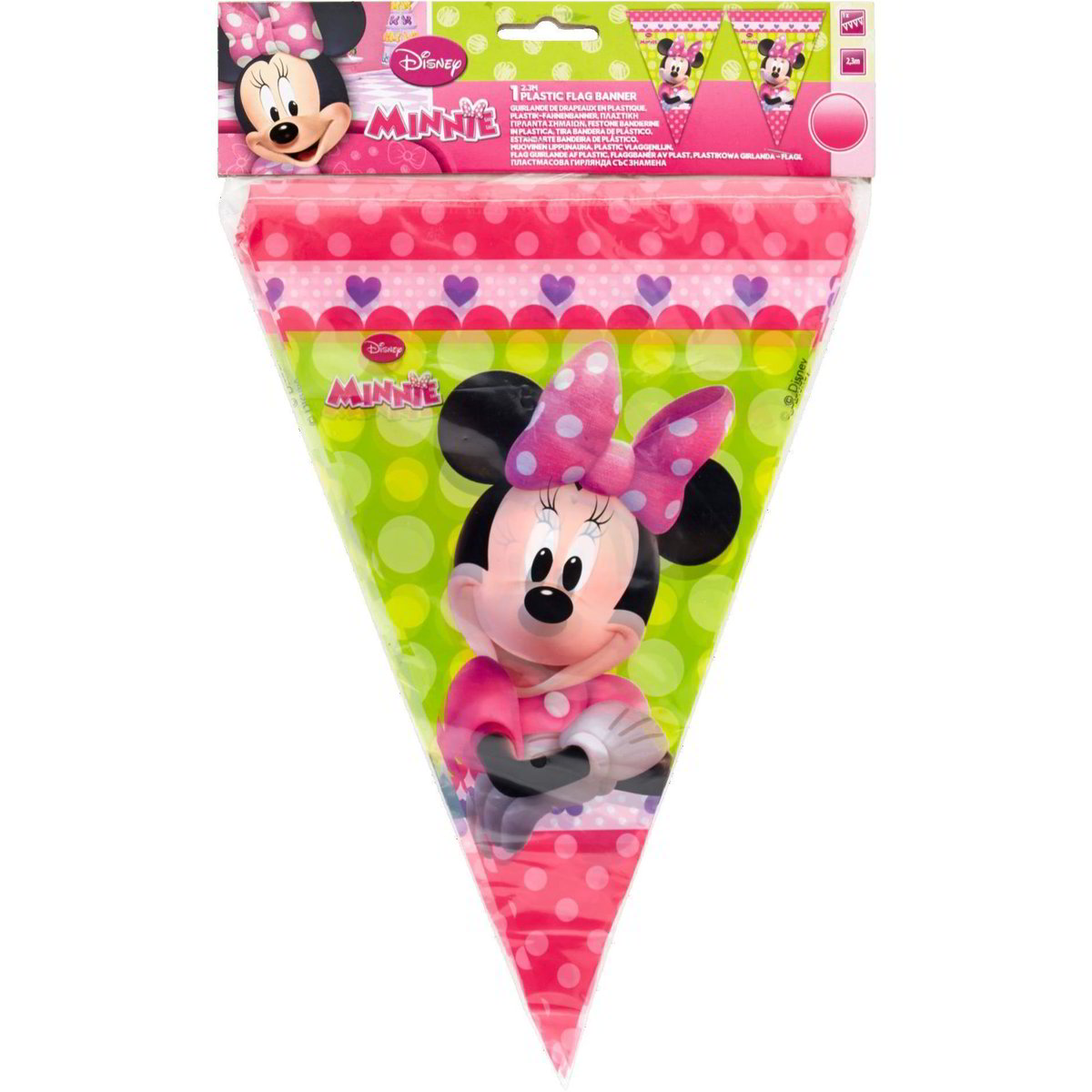 Bandierine in plastica disney minnie 2,3 mt DECORATA PARTY 1 PZ - Coop Shop