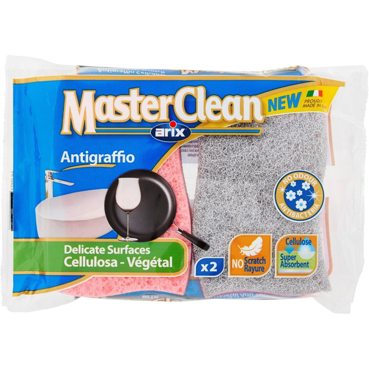 Spugne masterclean antigraffio cellulosa x2 ARIX 1 PZ - Coop Shop